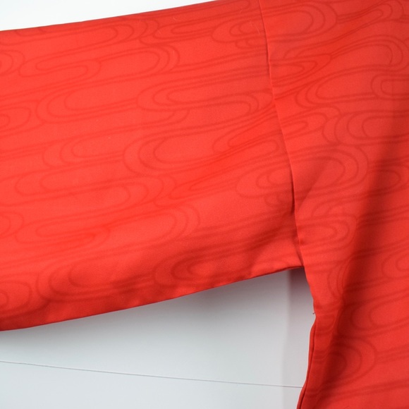 Intimates & Sleepwear | Vintage Women Size Osfm Red Floral Kimono Robe ...